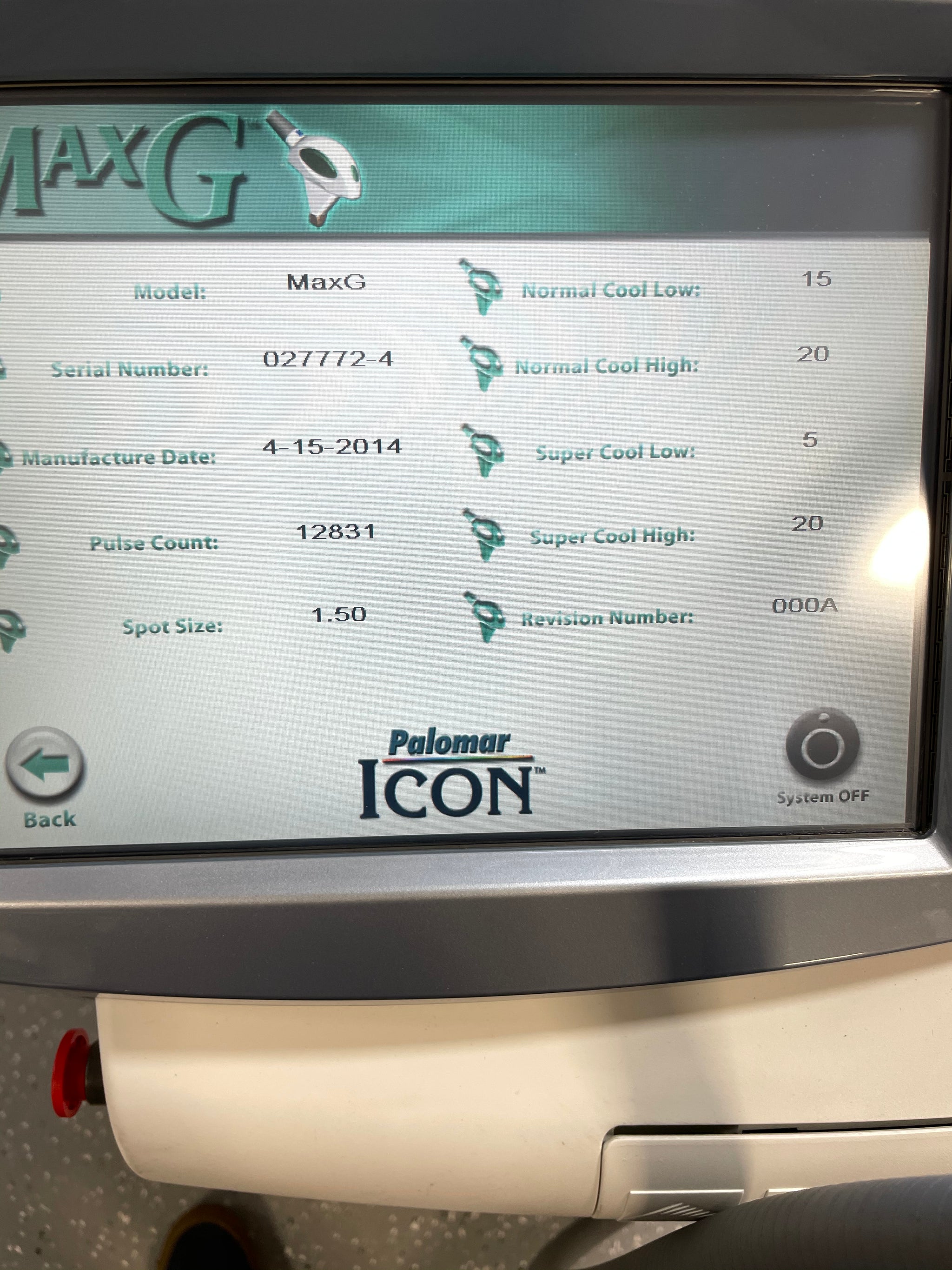 2014 Cynosure Icon Max G, Max R, Max Ys EXCELLENT condition – Cosmetic ...