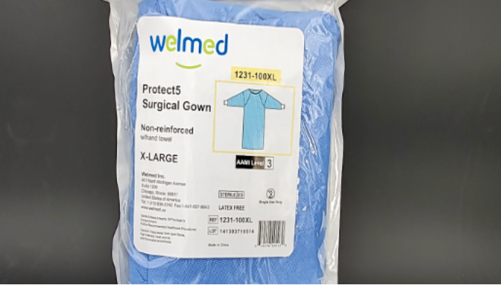 Welmed Protect5 Surgical Gown Extra Large Size Latex Free REF 1231-100 ...